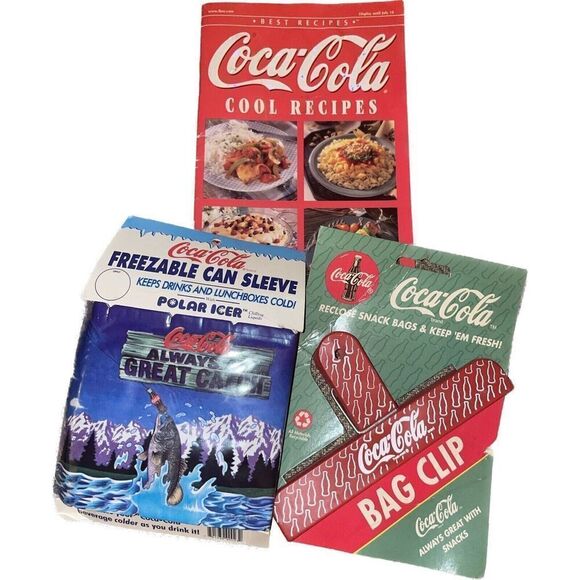 Coca Cola | Kitchen | Cocacola Cola Lotof 3 Collectible Recipes Can ...